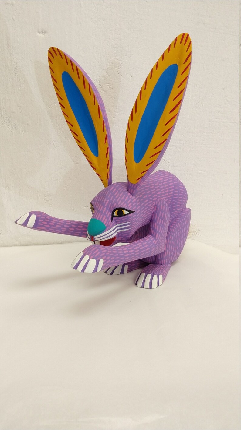 Oaxacan Wood Carving Bunny Rabbit by Armando Jimenez Pp2754 - Etsy