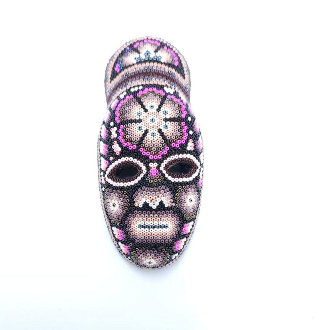 Huichol Hand Beaded Mask by Octaviano Villa PP7324 - Etsy