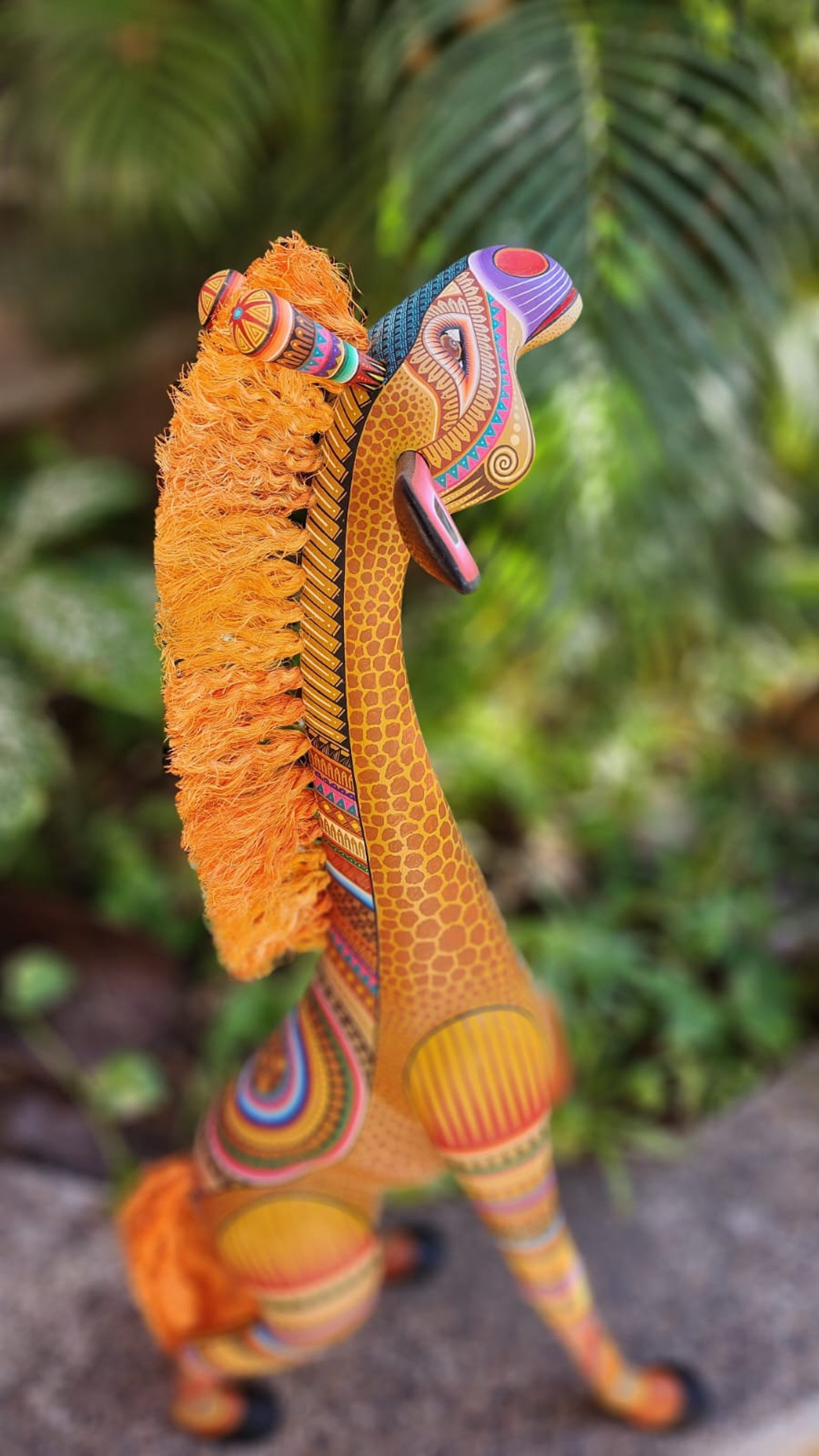 Mexican Oaxacan Wood Carving Giraffe by Julia Fuentes PP5094 - Etsy