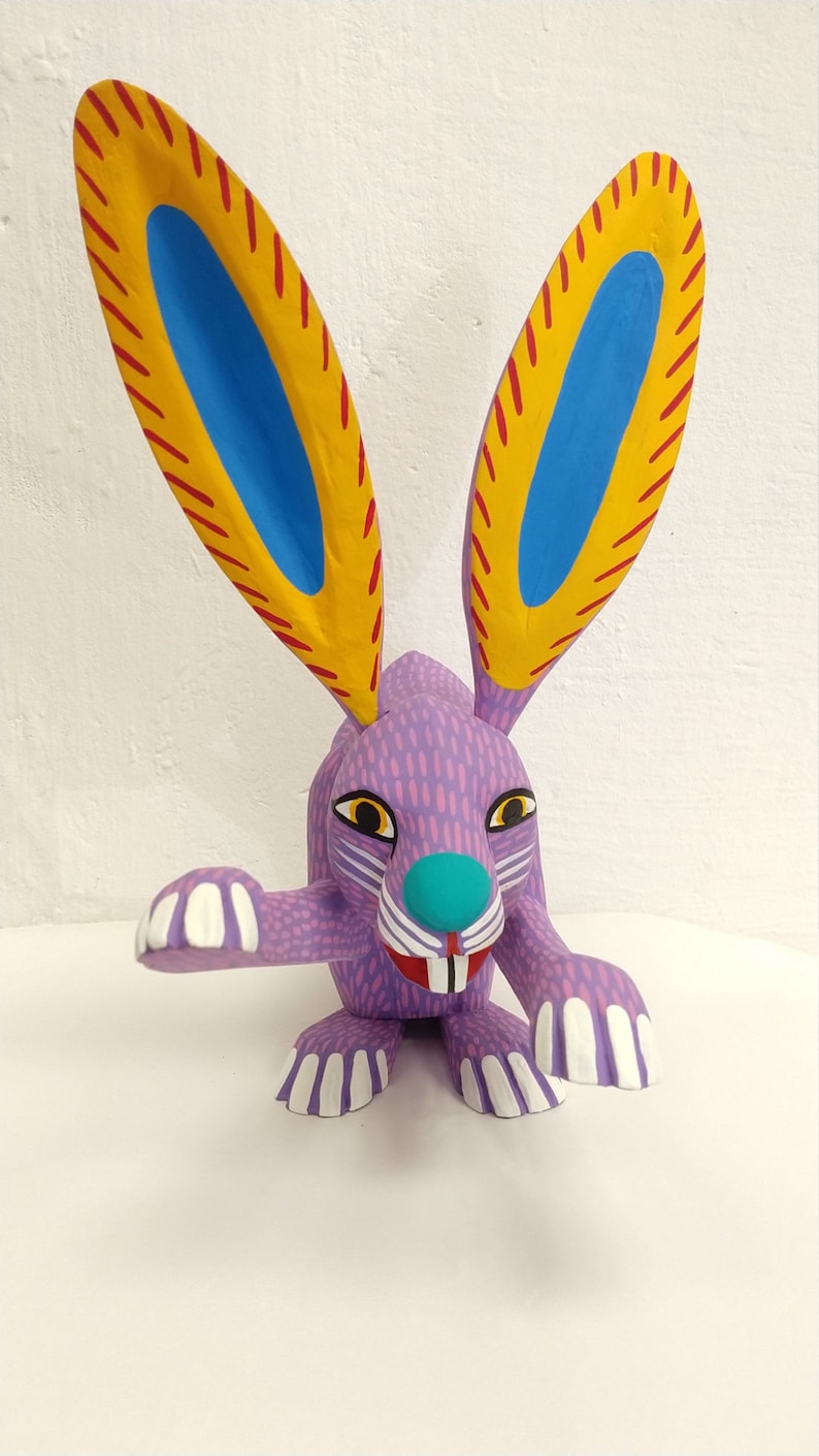 Oaxacan Wood Carving Bunny Rabbit by Armando Jimenez Pp2754 - Etsy