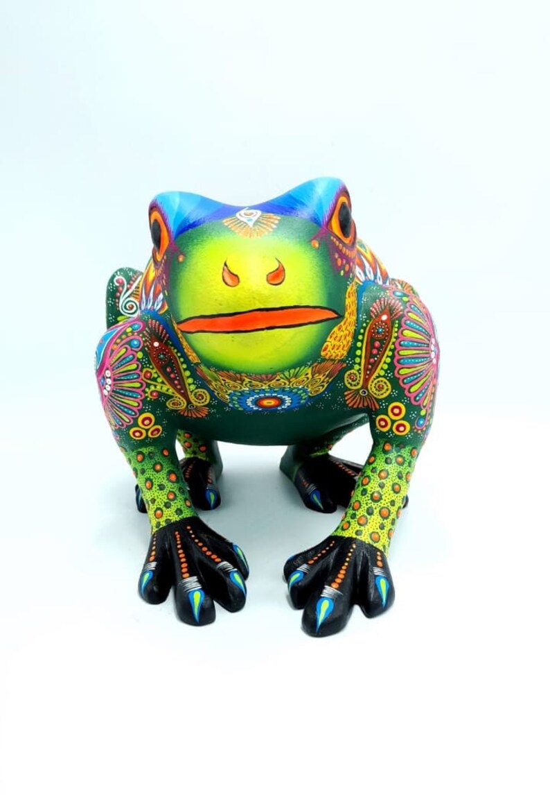 Oaxacan Wood Carving Alebrije Nahual Hand Made Frog by Luis - Etsy