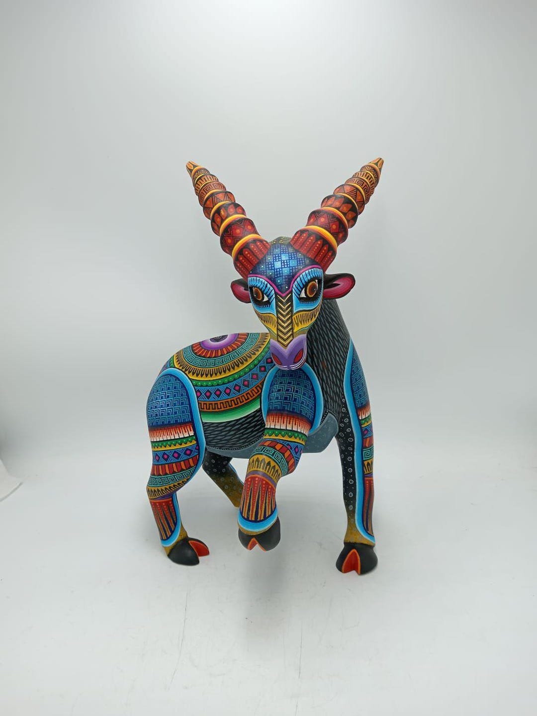 Mexican Oaxacan Wood Carving Goat by Julia Fuentes PP8547 - Etsy