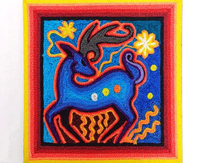 Huichol Mexican Folk Art Yarn Painting by Neikame PP7077 - Etsy