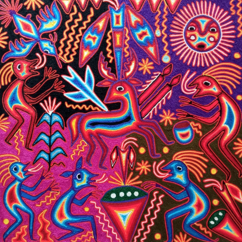 Huichol Yarn Painting - Etsy