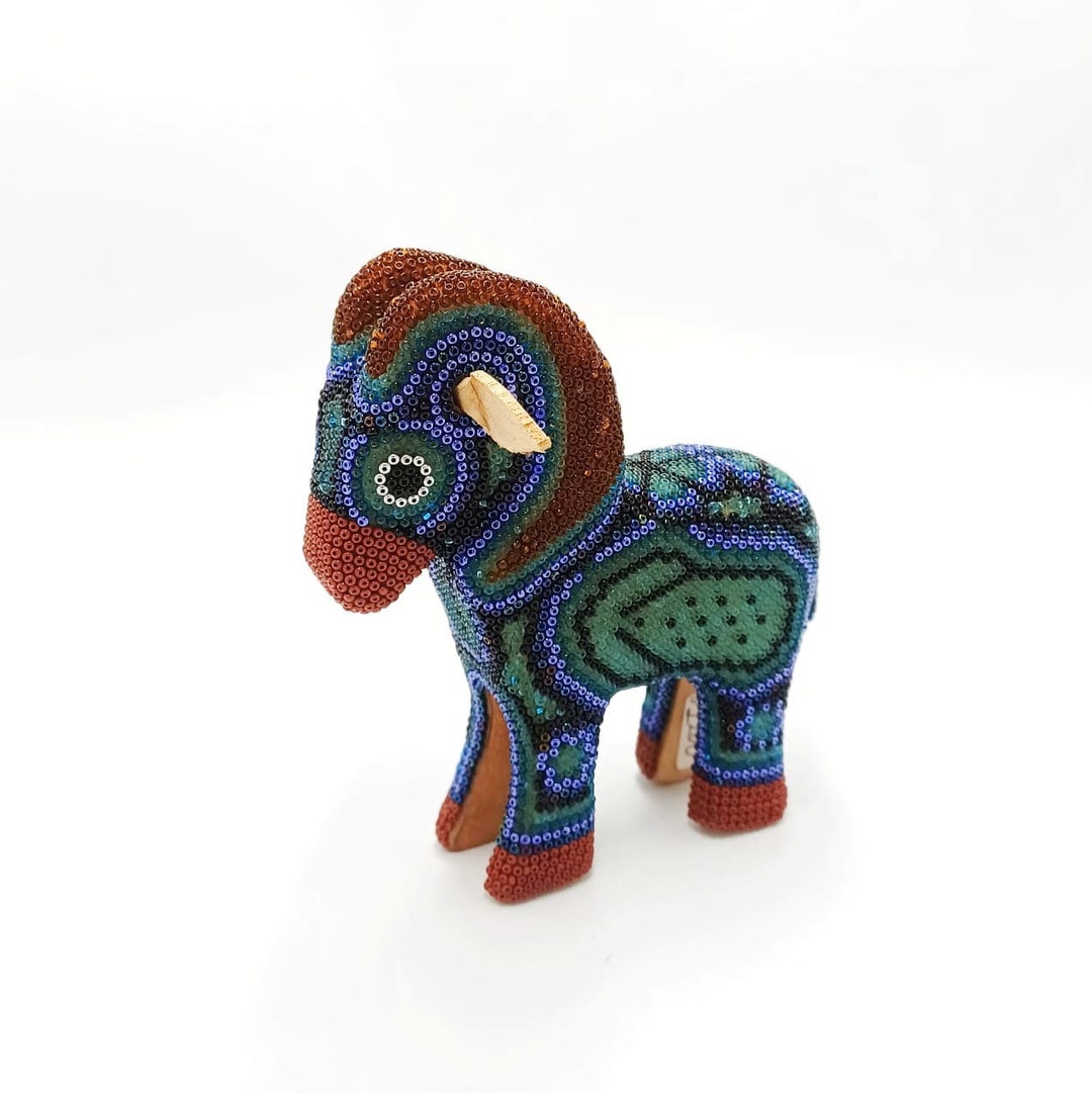 Huichol Indian Hand Beaded Ram by Mayola Villa PP6944 - Etsy