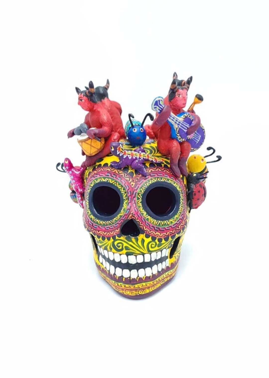 Extraordinary Ceramics Devils Singing Skull by Castillo PP5241 - Etsy