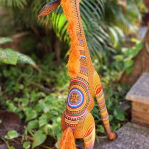 Mexican Oaxacan Wood Carving Giraffe by Julia Fuentes PP5094 - Etsy