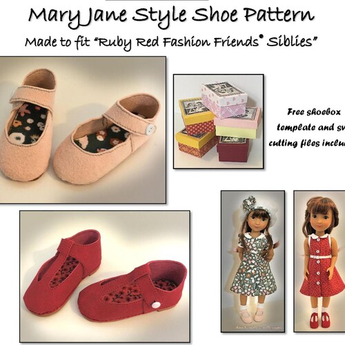 Mary Jane Shoe Pattern Made to Fit 14.5 15 Dolls - Etsy