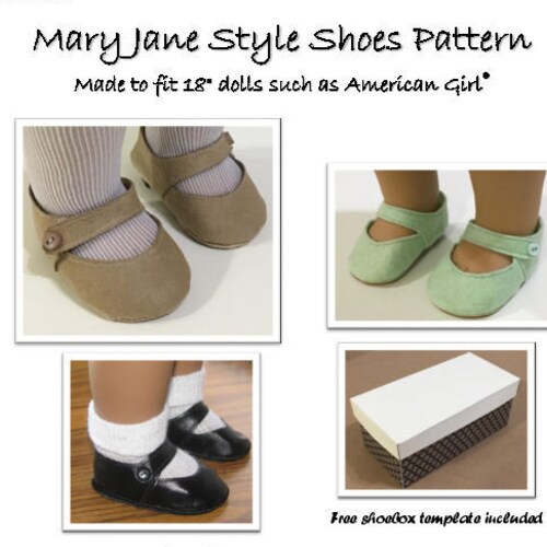 Mary Jane Shoe Pattern Made to Fit Slim 16 Dolls Such as - Etsy