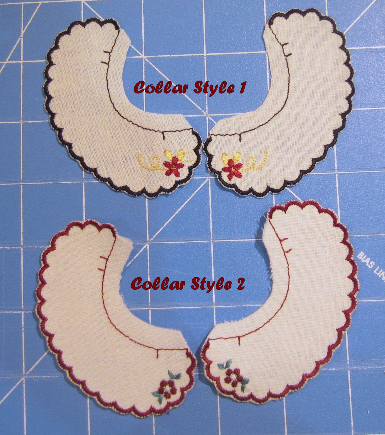 Embroidered collar for Patterns for 18 dolls and | Etsy