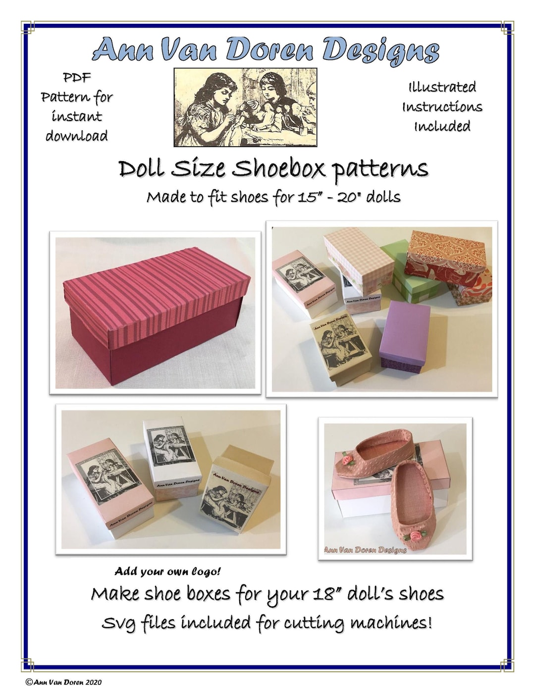 Doll Size Shoebox Pattern for 15" to 20" Dolls - Etsy