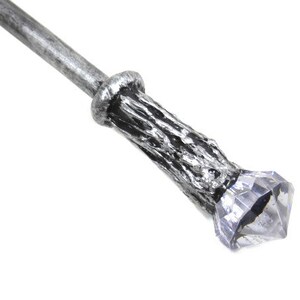 Tourmaline Crystal Magic Wand 11.6 Inches Black Silver Magic Wand ...