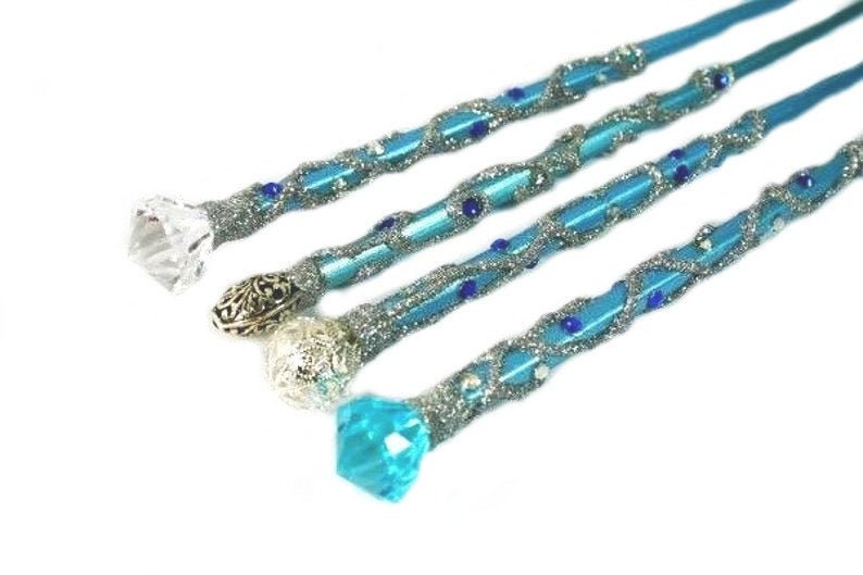 Frozen Blue Magic Wand Ice Princess Wizard Wand Fairy Wand | Etsy