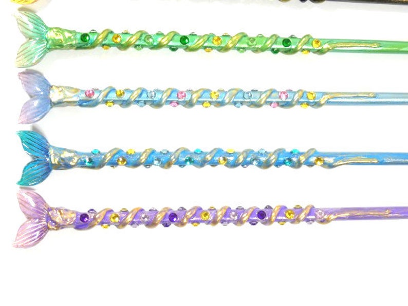 1 Mermaid Magic Wand Mermaid Tail Party Wand Mermaids Magic Wand Wizard ...