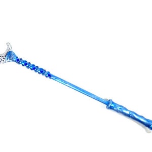 Moon Wand Dark Blue Silver Magic Wand 12.2 Inch Unique Magic Wand ...