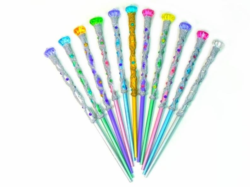 Fairy Glitter Magic Wand Crystal Wand Warlock Wand Fairy Wand Wicca ...