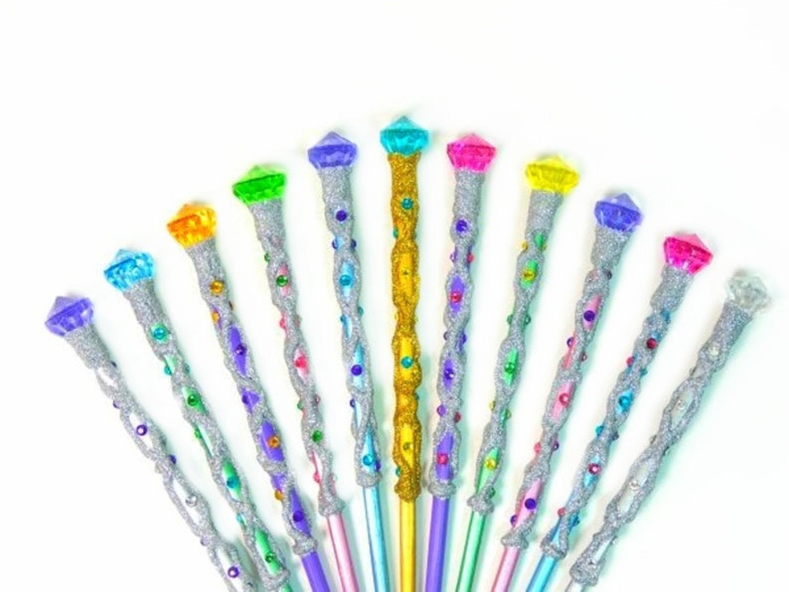 Fairy Glitter Magic Wand Crystal Wand Warlock Wand Fairy Wand Wicca ...
