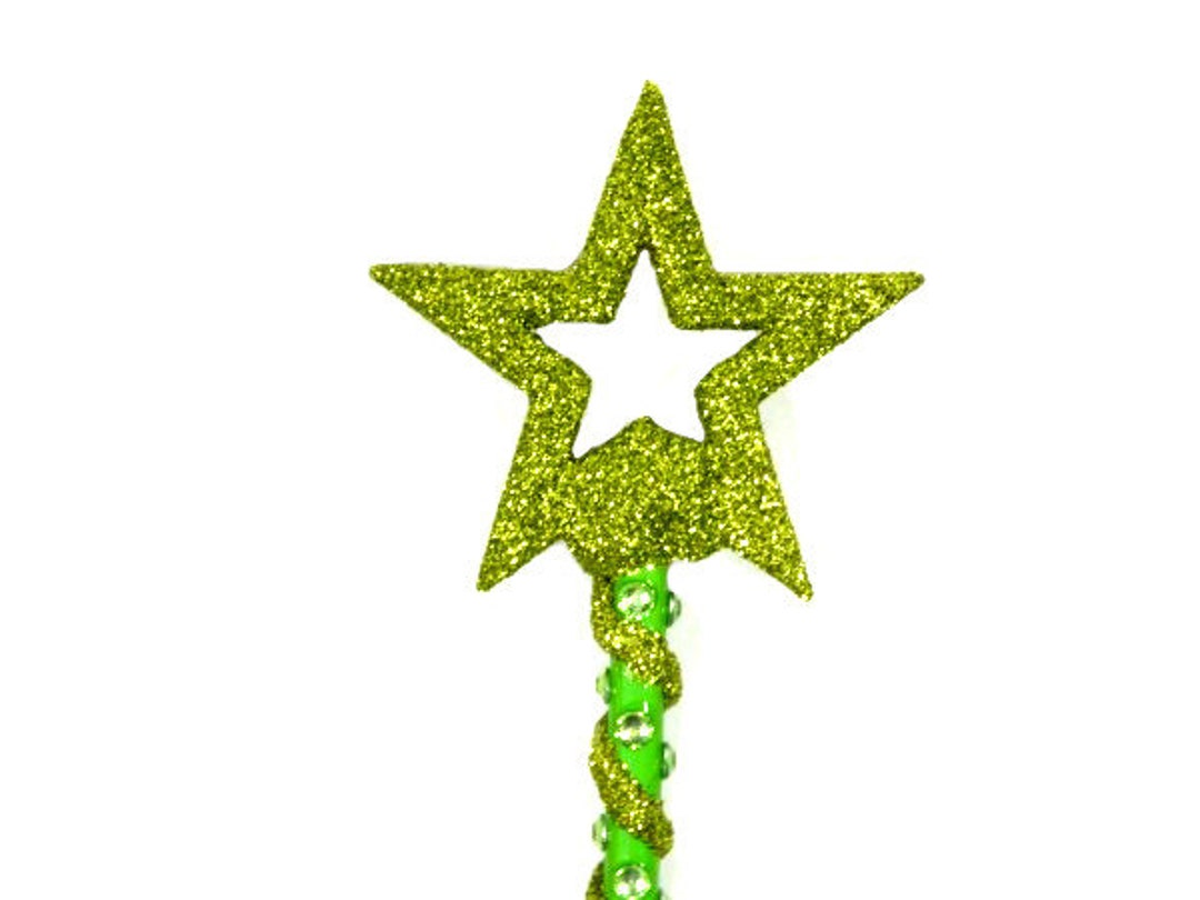 1 Green Star Wand Fairy Godmother Wand Star Magic Wand Wizard Wand ...