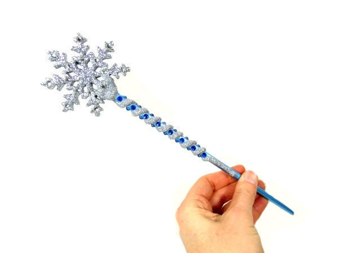 11.9 Inch Silver Snowflake Blue Frozen Ice Princess Magic Wand Blue ...
