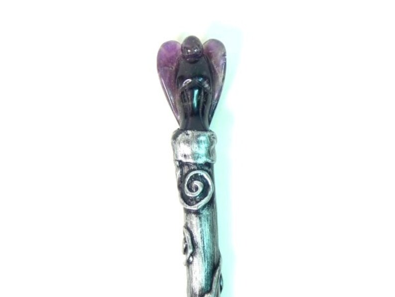 Amethyst Angel Wand Crystal Wand Driftwood Magic Wand Fairy - Etsy