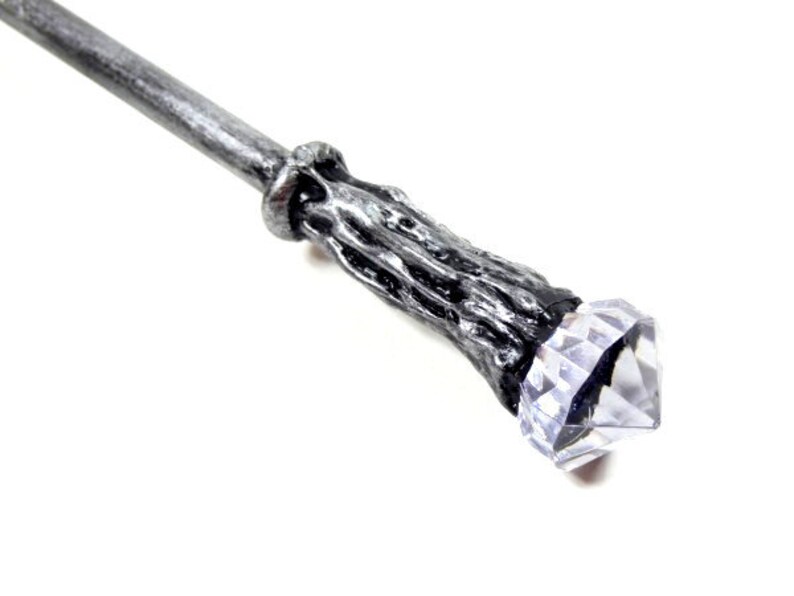 Tourmaline Crystal Magic Wand 11.6 Inches Black Silver Magic | Etsy