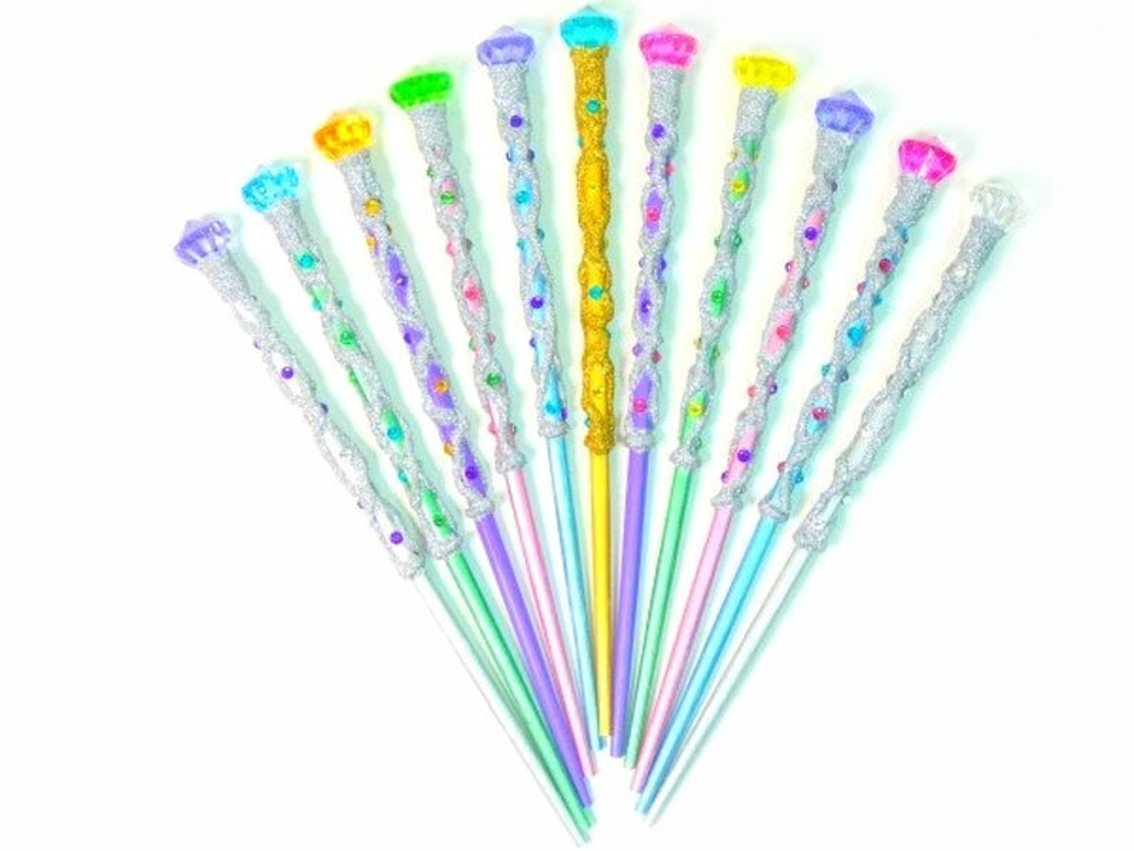 Fairy Glitter Magic Wand Crystal Wand Warlock Wand Fairy Wand Wicca ...