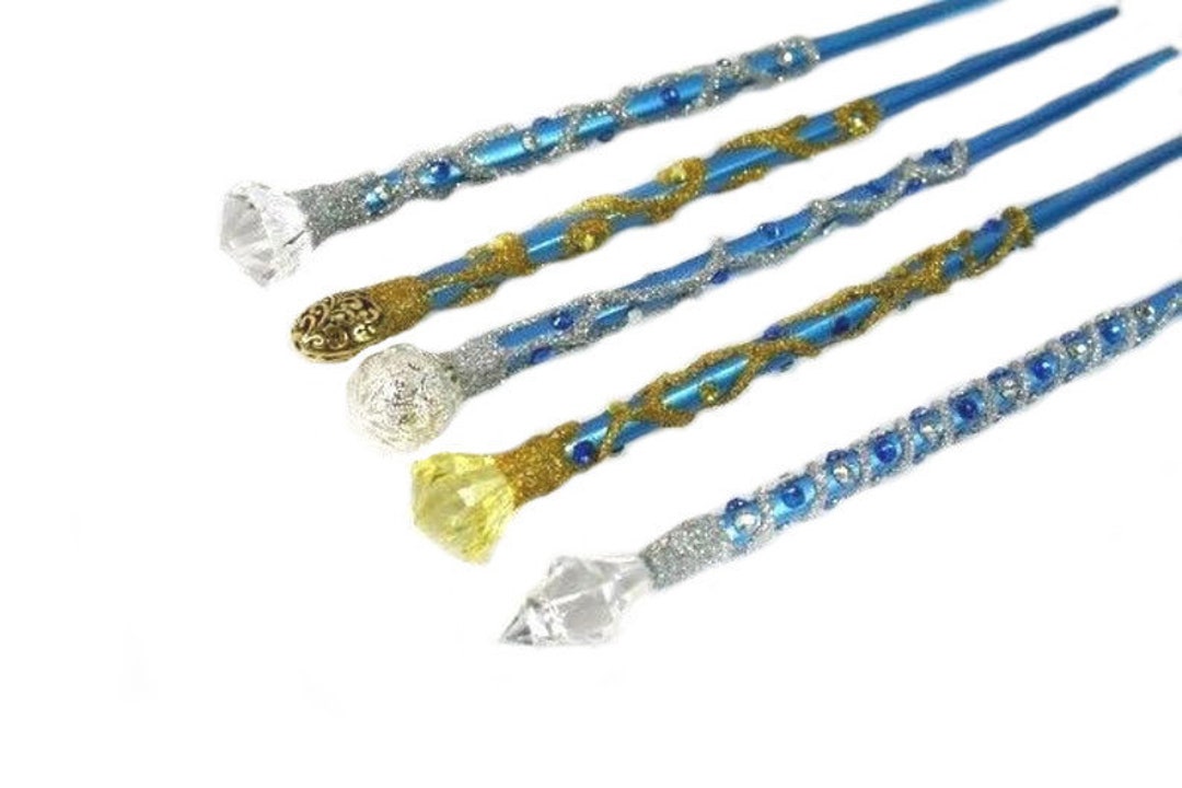 Metallic Blue Wand Magic Wand Wizard Wand Fairy Wand Witches Wand ...