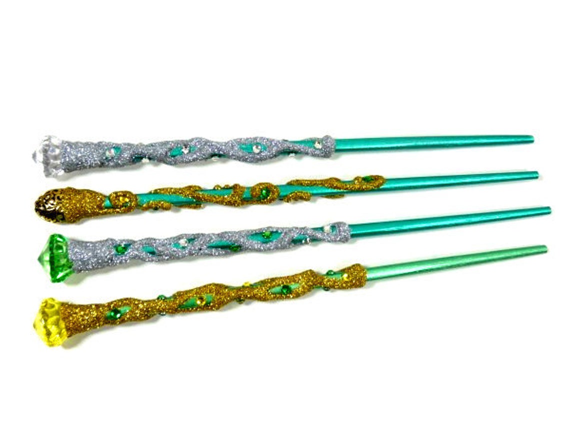 Green Magic Wand Wizard Wand Fairy Wand Witches Wand Steampunk - Etsy ...