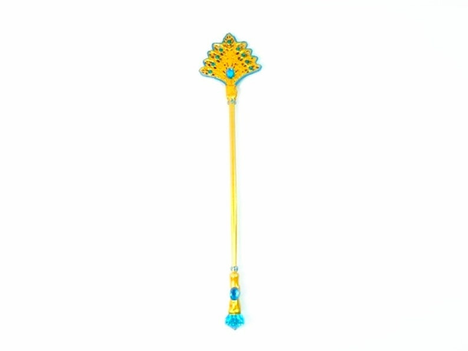 Turquoise and Gold Magic Wand 13.5 Inch Unique Magic Wand Warlock Wand ...