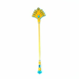 Turquoise and Gold Magic Wand 13.5 Inch Unique Magic Wand Warlock Wand ...