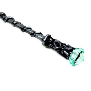 Jade Magic Wand Inches Silver Magic Wand Warlock Wand Gemstone Magic ...