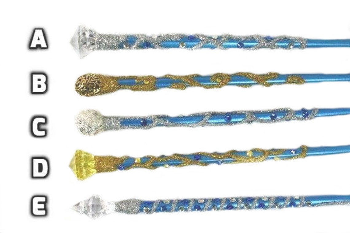 Metallic Blue Wand Magic Wand Wizard Wand Fairy Wand Witches | Etsy