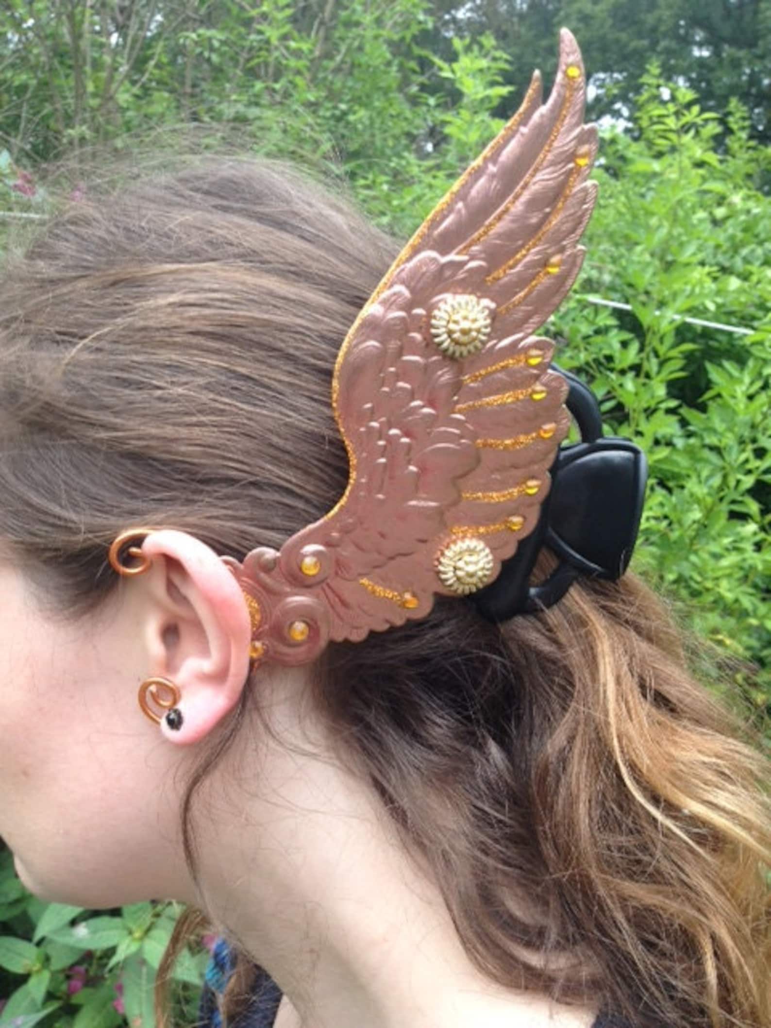 Steampunk Ear Cuffs Earwings Ear Wings Earcuffs Copper Fairy | Etsy