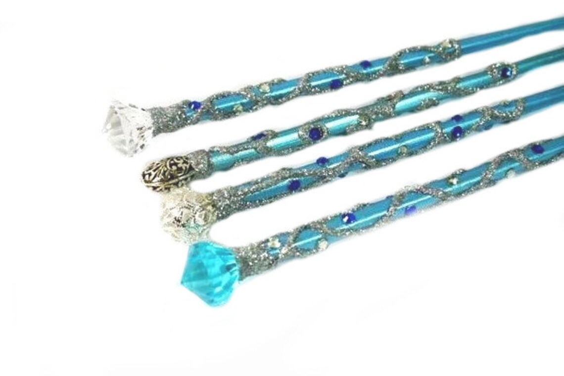 Frozen Blue Magic Wand Ice Princess Wizard Wand Fairy Wand Witches Wand ...