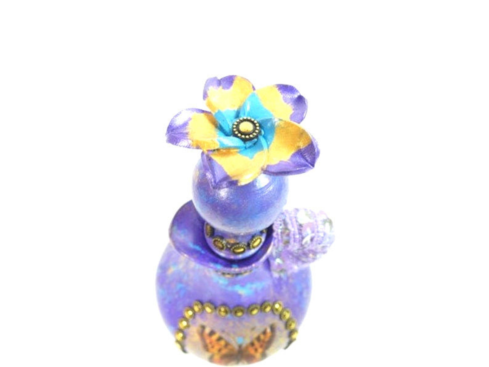 Butterfly Potion Bottle Purple Gold Blue Fairy Magic Bottle - Etsy