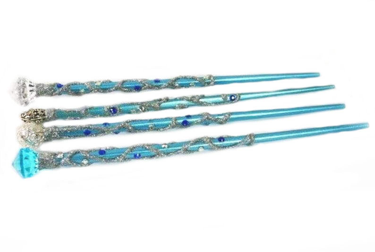 Frozen Blue Magic Wand Ice Princess Wizard Wand Fairy Wand Witches Wand ...