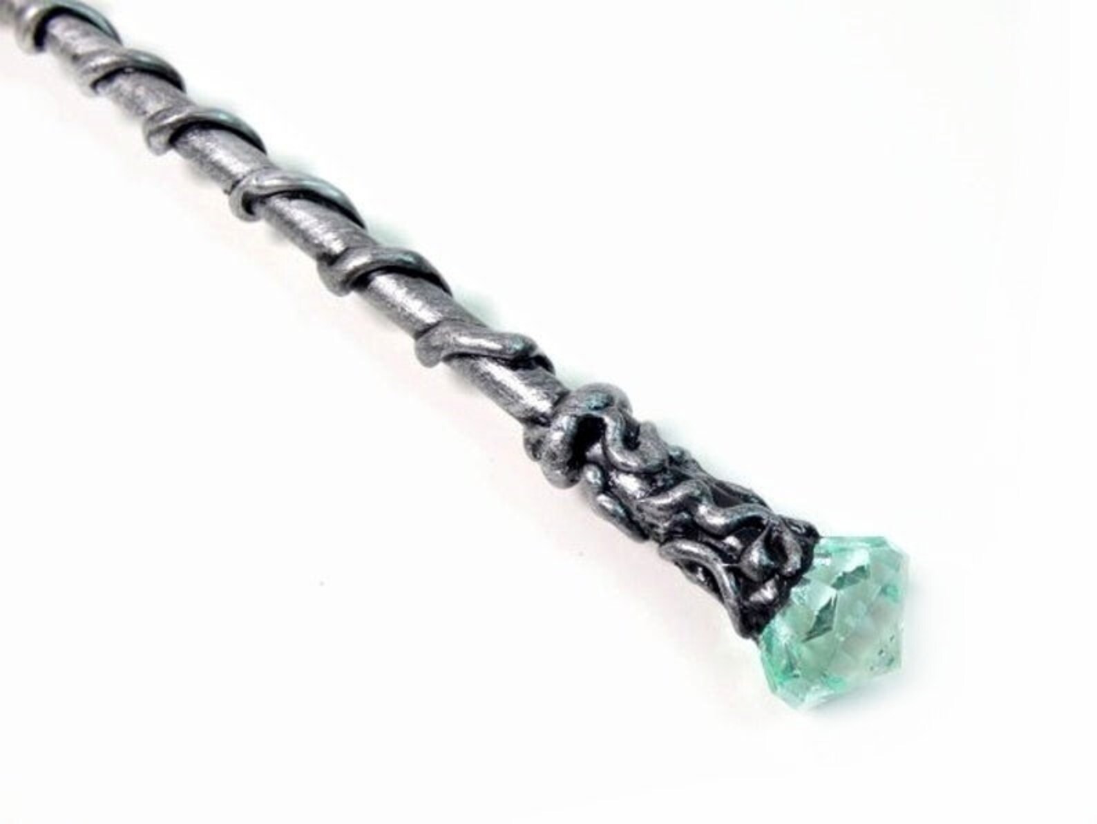 Ruby In Fuchsite Crystal Magic Wand 11.5 Inches Black Silver | Etsy