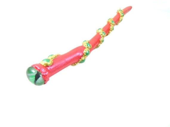 Red Dragon Wand Metallic Red Magic Wand Fairy Wand Warlock | Etsy