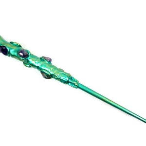 Green Dragon Wand Metallic Green Magic Wand Warlock Wand LARP Magic ...