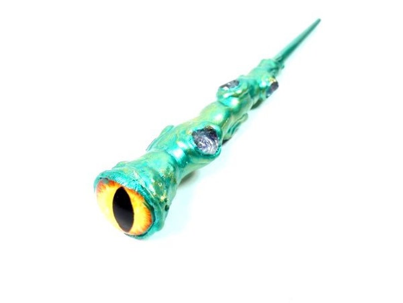 Green Dragon Wand Metallic Green Magic Wand Warlock Wand LARP | Etsy
