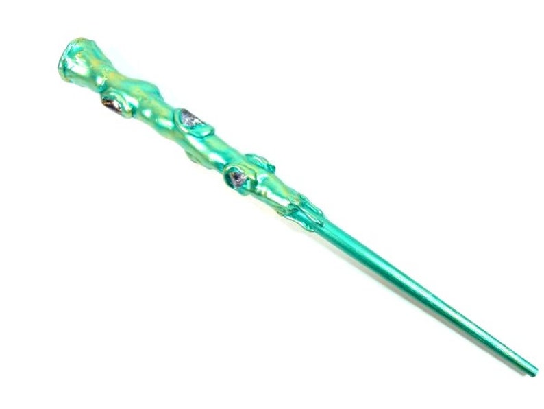 Green Dragon Wand Metallic Green Magic Wand Warlock Wand LARP | Etsy