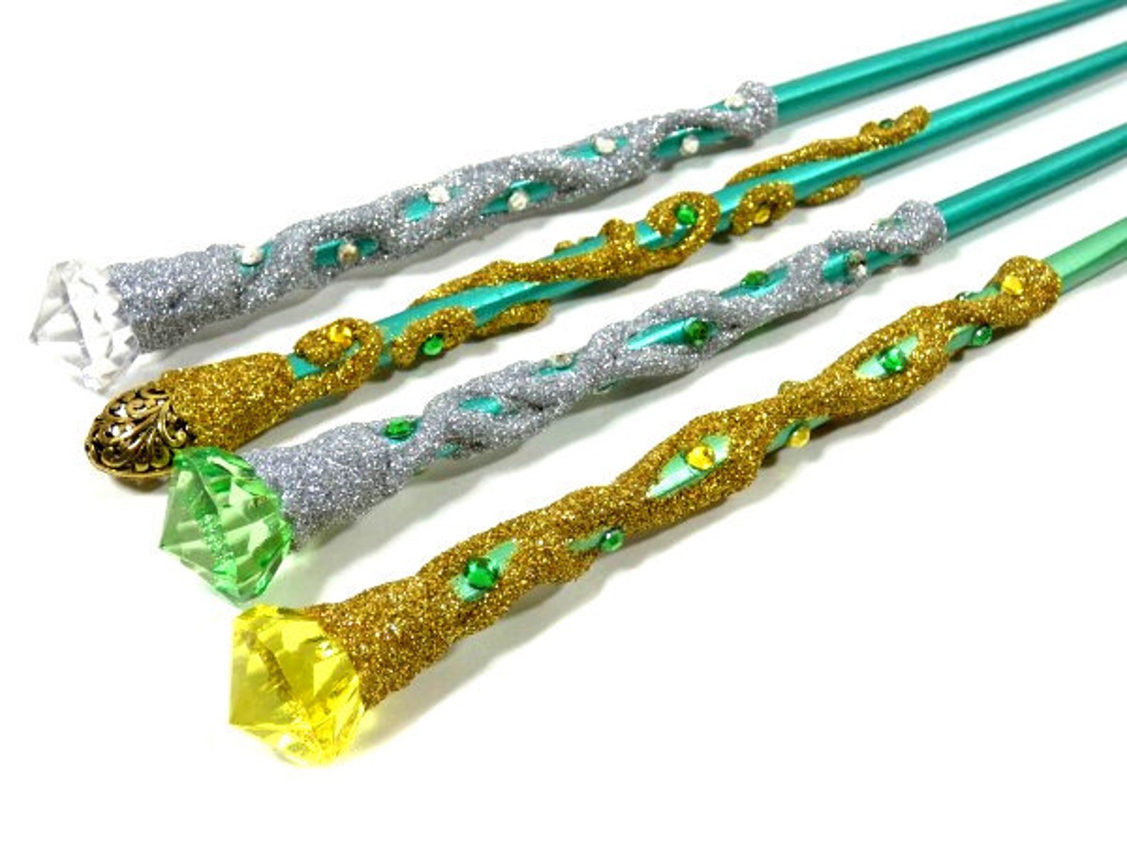 Green Magic Wand Wizard Wand Fairy Wand Witches Wand Steampunk - Etsy ...