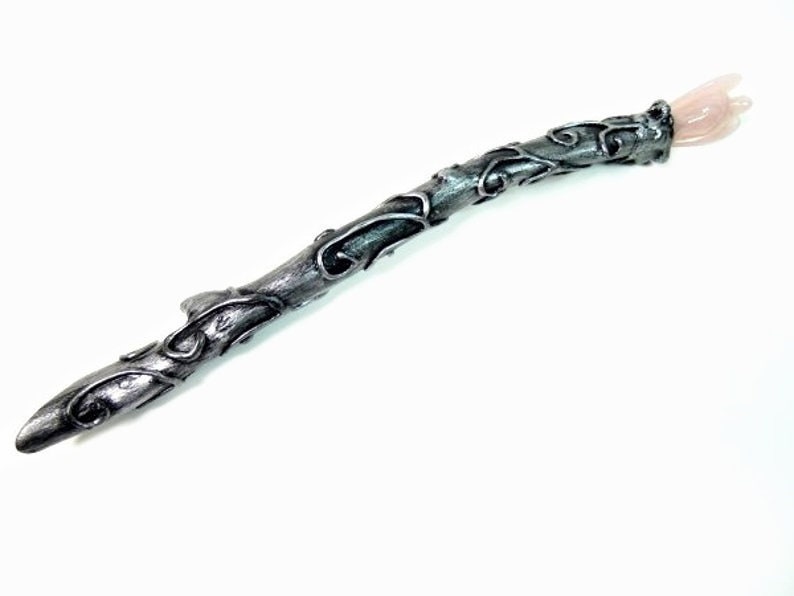 Pink Wicca Magic Wand 12.2 Inches Rose Quartz Angel Wizard | Etsy