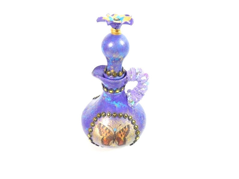 Butterfly Potion Bottle Purple Gold Blue Fairy Magic Bottle - Etsy