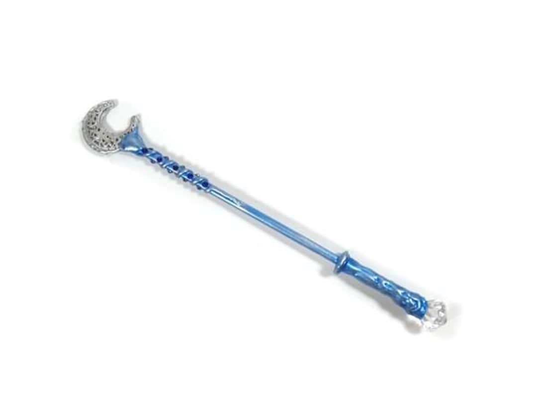 Moon Wand Dark Blue Silver Magic Wand 12.2 Inch Unique Magic Wand ...