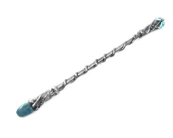 Metallic Blue Wand Magic Wand Wizard Wand Fairy Wand Witches - Etsy