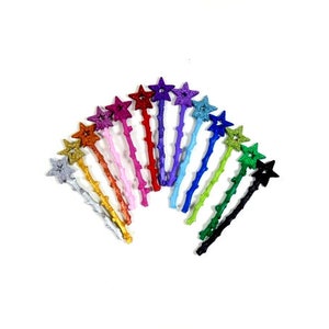 5.5 Inch Mini Glitter Star Fairy Wands Fairy Staff Magic Wands Wizard ...