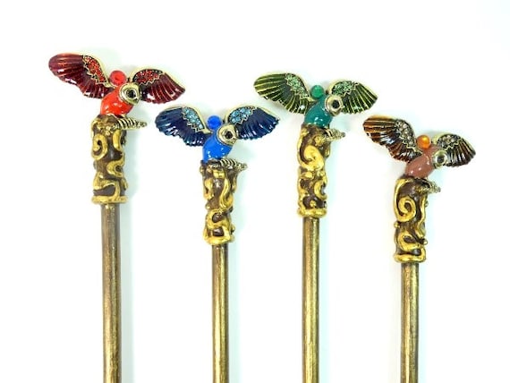 Owl Magic Wand Gemstone Wand Wizard Wand Fairy Wand Witches - Etsy