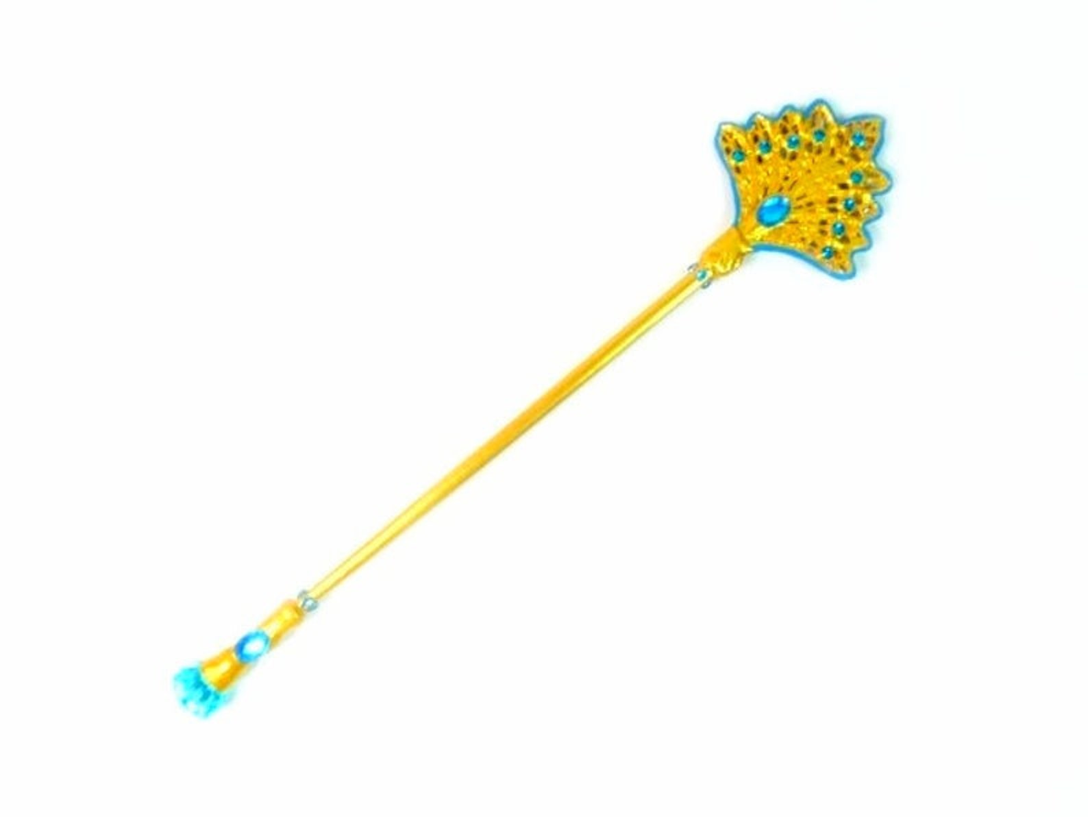 Turquoise and Gold Magic Wand 13.5 Inch Unique Magic Wand Warlock Wand ...