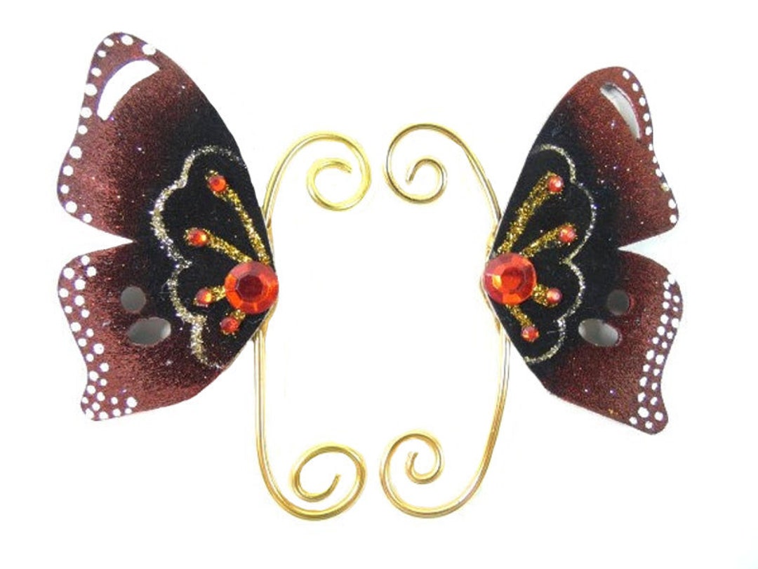 Red Black Earwing Ear Wing Ear Wings Earwings Earcuffs Fairy Wings ...